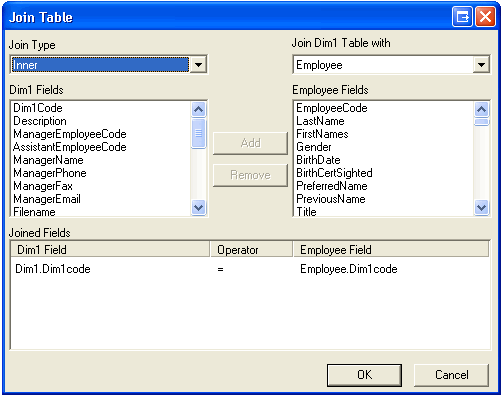 Report Designer - Editing a Table Join